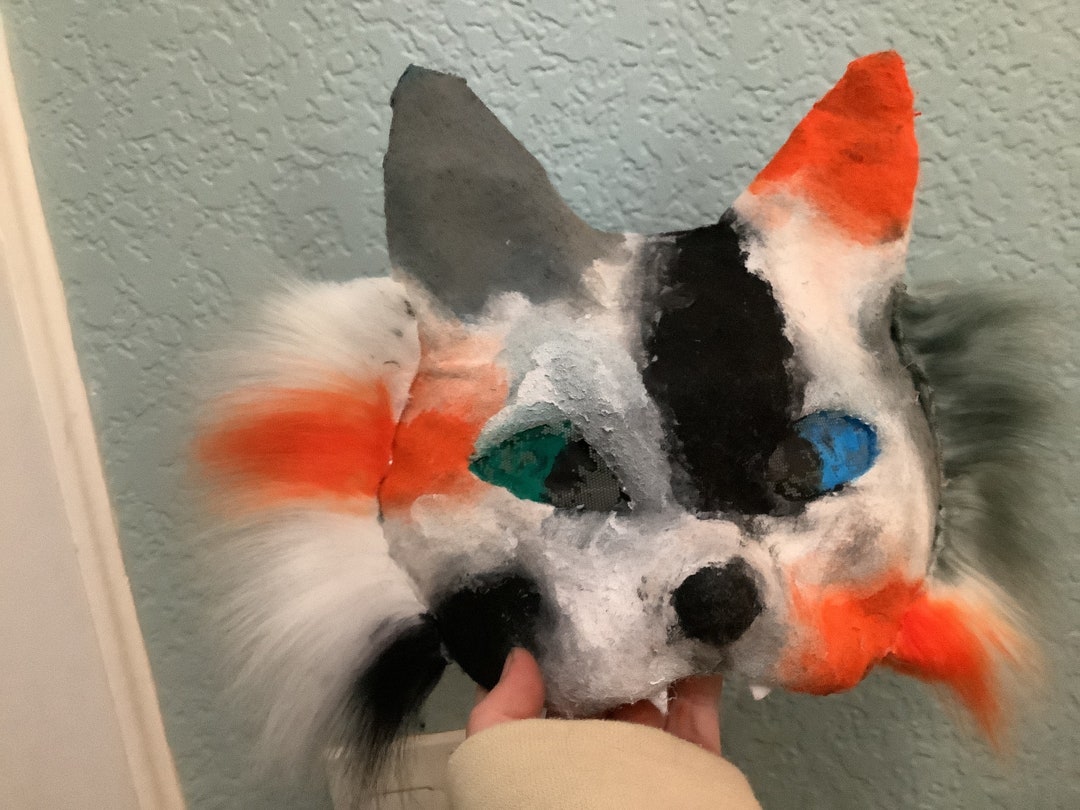 Mask, Calico Cat, Therian Mask, Cosplay - Etsy
