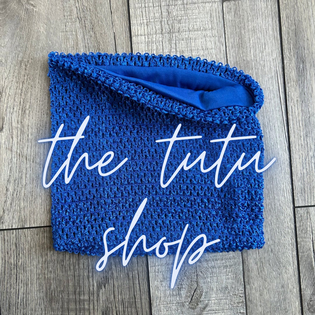Lined Tutu Top, Royal Blue Lined Top, 9x10in Tutu Top, Crochet Top ...