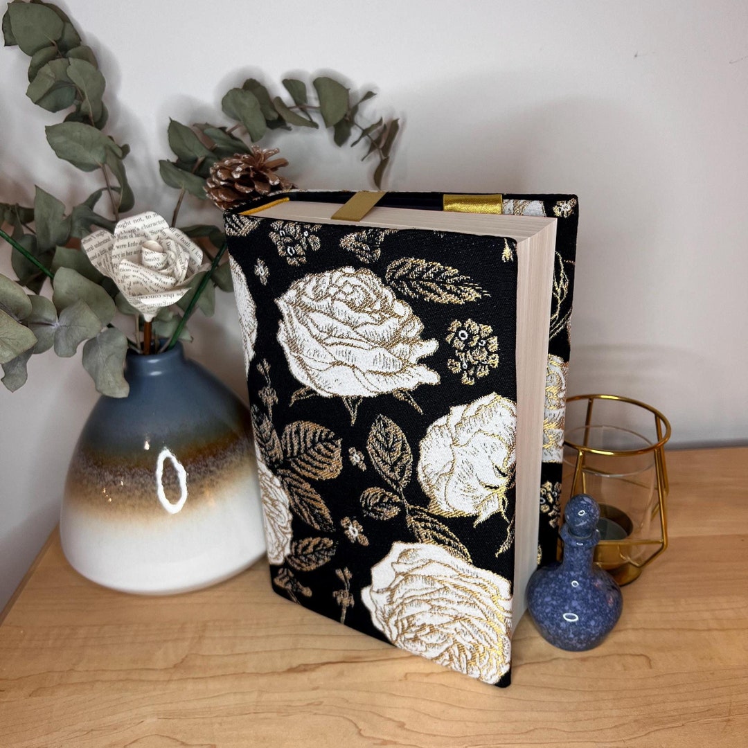 Ravished Roses Book Jacket, Embroidered Book Cover, Custom Book Jacket ...