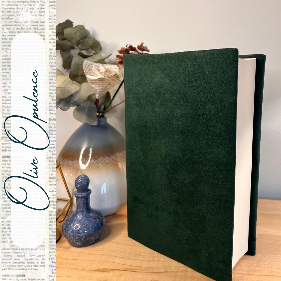 Olive Opulence Book Jacket, Bookclub Whimsy, Fabric Book Cover, Fabric ...