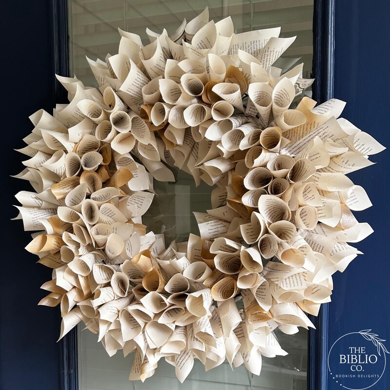 Book Page Wreath - Etsy