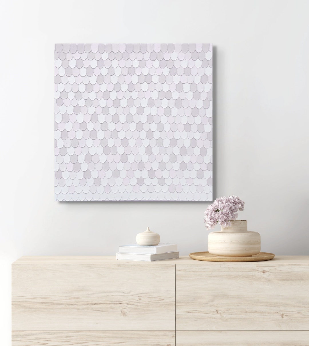 3D Droplet Wall Art Textured Plaster Art for Nursery Pink Mauve Droplet ...