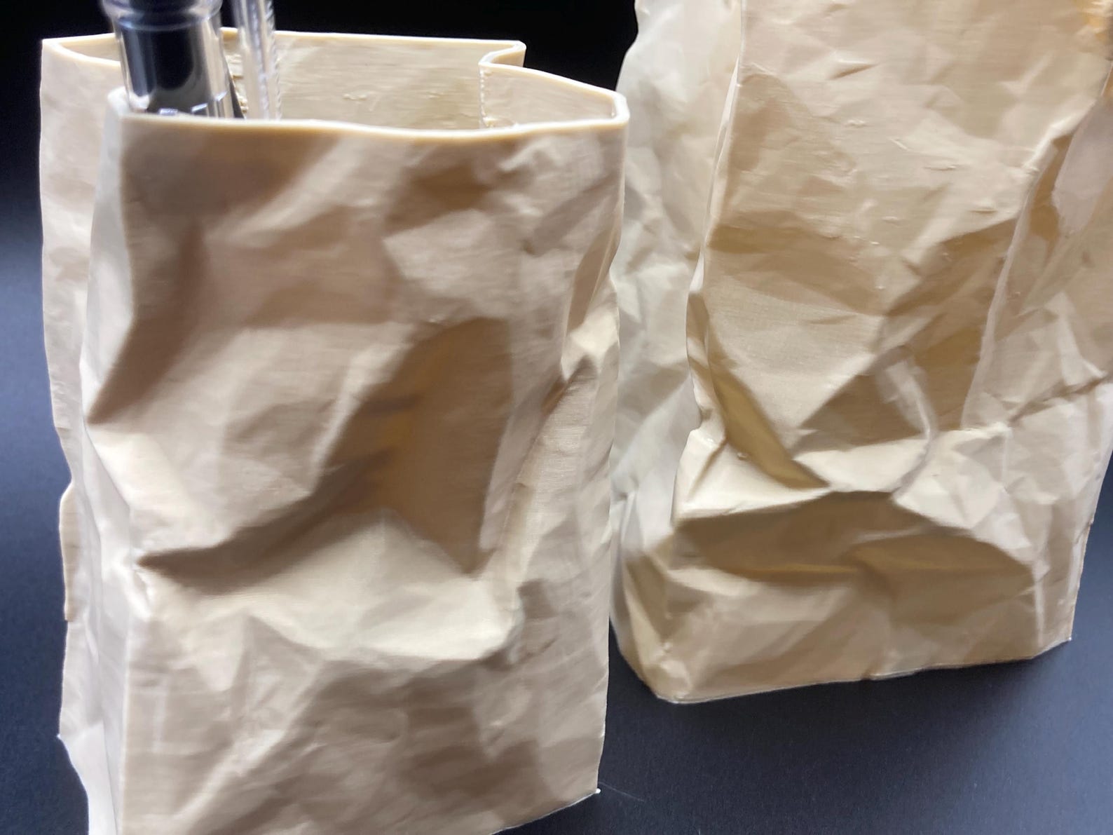 3D Printed: Plastic Paper Bag / Pen Holder (pick Your Colors) - Etsy