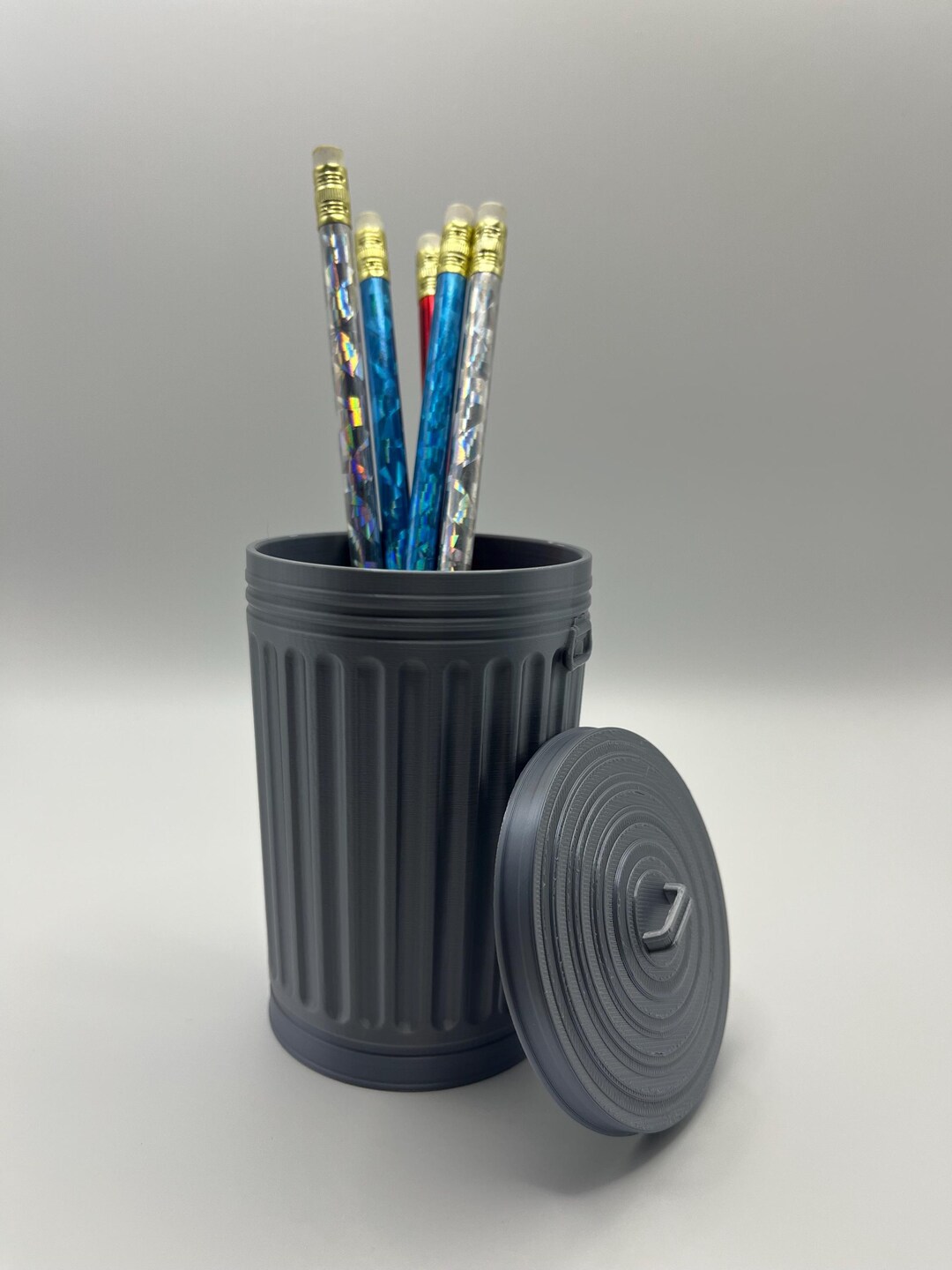 3D Printed: Mini Trash Can / Pen or Pencil Holder (pick Your Colors) - Etsy