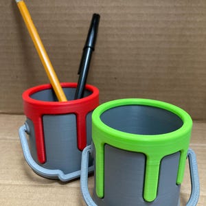 Mini Paint Bucket Pencil Holder I Desk Organizer for Art Supplies I ...