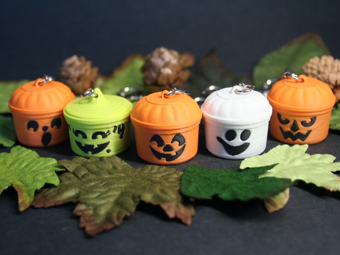 Mini Boo Bucket Keychain | 3D Printed Halloween Bag Charm - Etsy