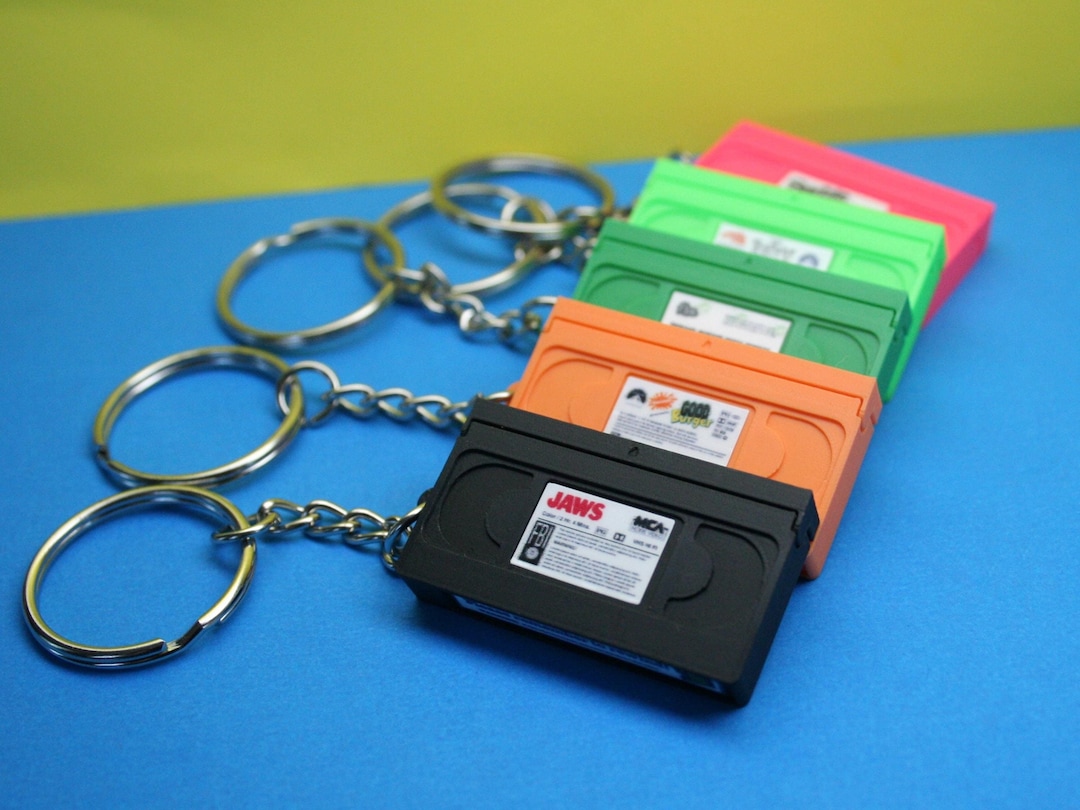 Custom VHS Movie Keychain | Personalized Video Tape Bag Charm | 3D ...