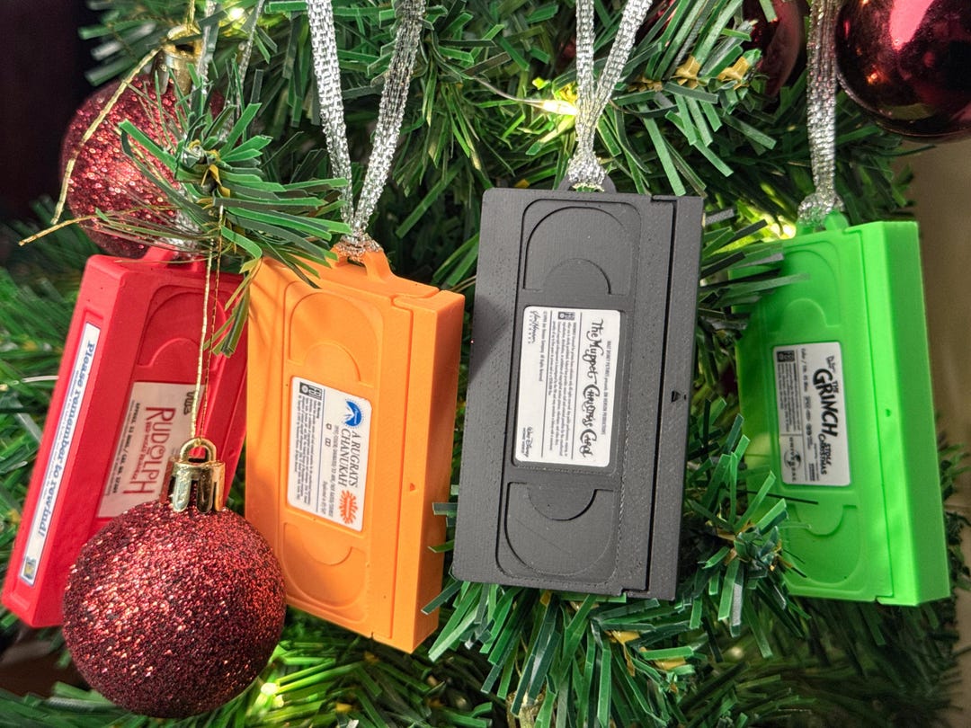 Custom VHS Movie Christmas Ornament | Customizable 3D Printed Retro ...