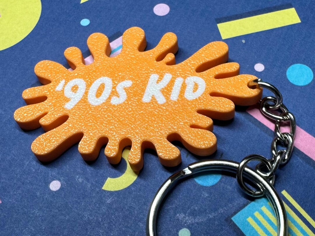 90s Kid Splat Keychain Bag Charm | 3D Printed Nostalgic Millennial Gift ...