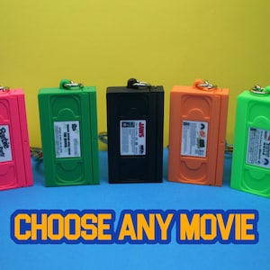 Custom VHS Movie Keychain | Personalized Video Tape Bag Charm | 3D ...