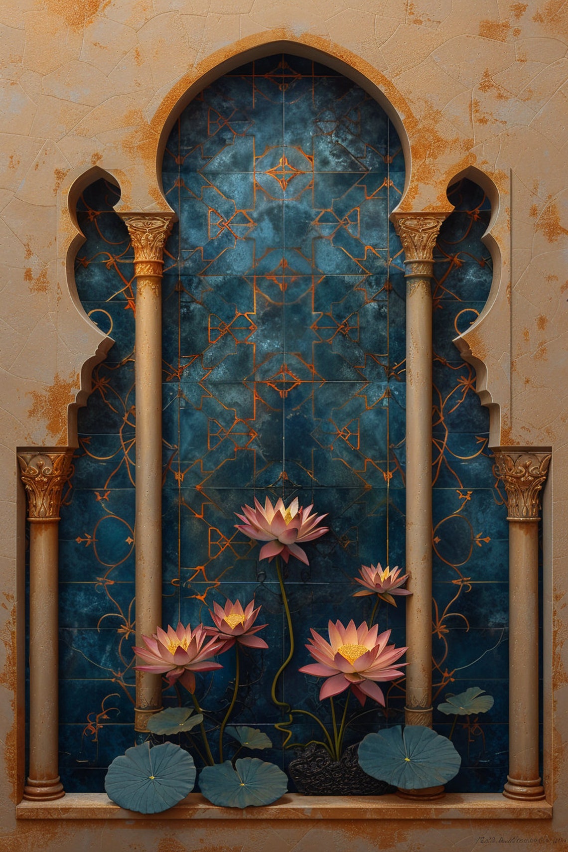 Moroccan Majesty Handcrafted Zellige Tile Art Canvas LIMITED EDITION Digital Prints - Etsy