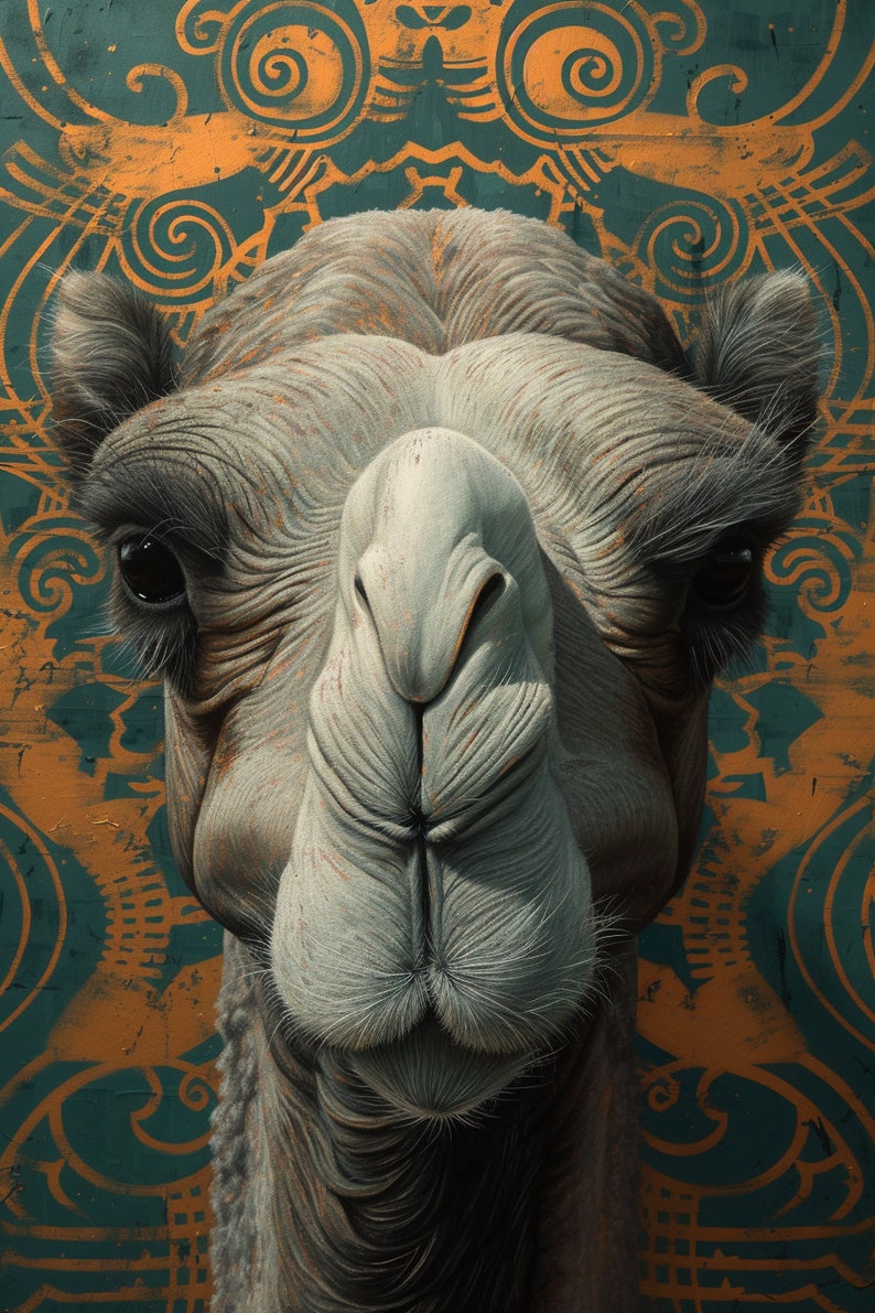 Egyptian Camel in Arabesque Style - Arabic Digital Art - Digital Prints ...
