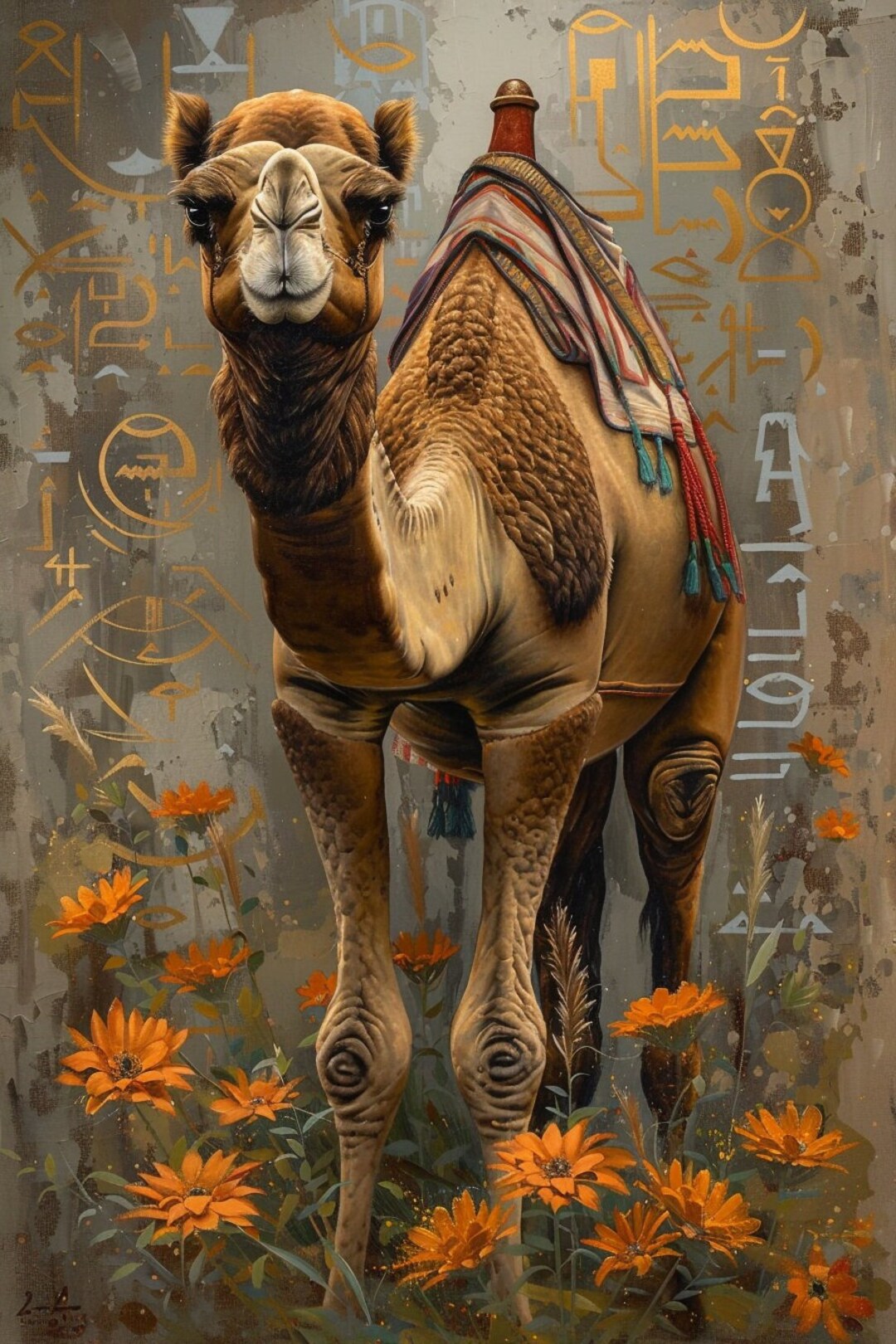 Egyptian Camel in Arabesque Style - Arabic Digital Art - Digital Prints ...