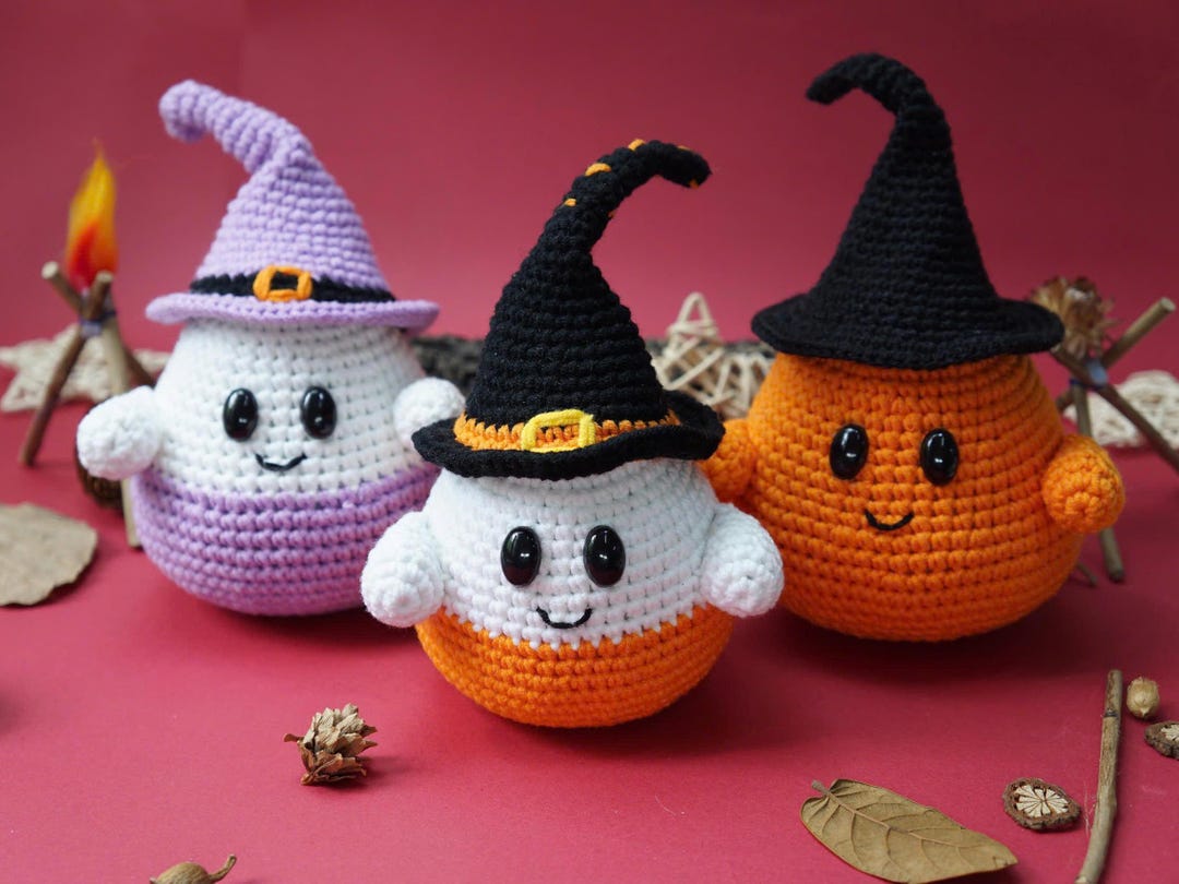 Boo Family Halloween Crochet Pattern, 3 Boo Ghost Family Crochet in ...