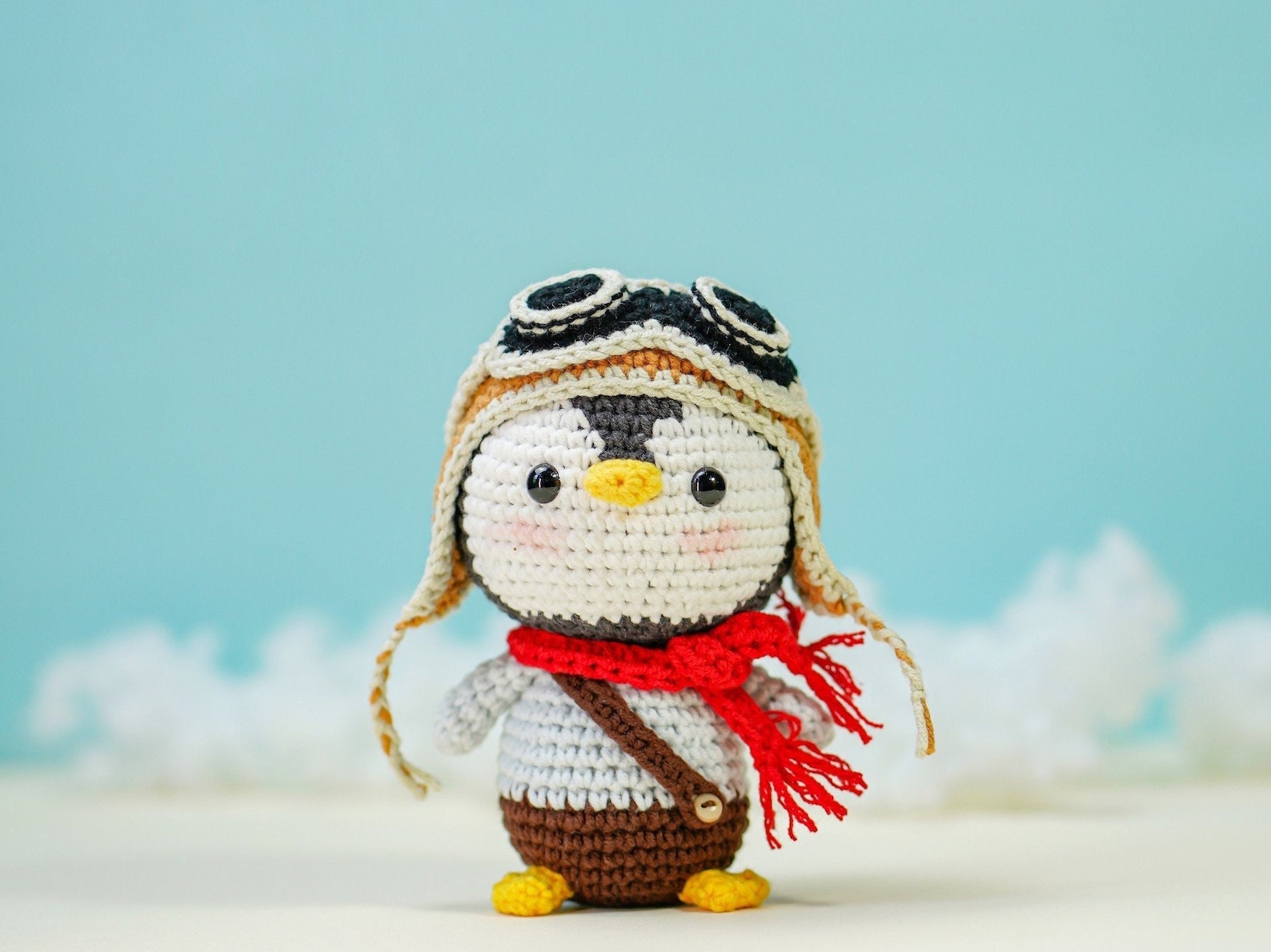 Pilot Penguin Crochet Pattern, Tutorial PDF in English Pilot Penguin ...