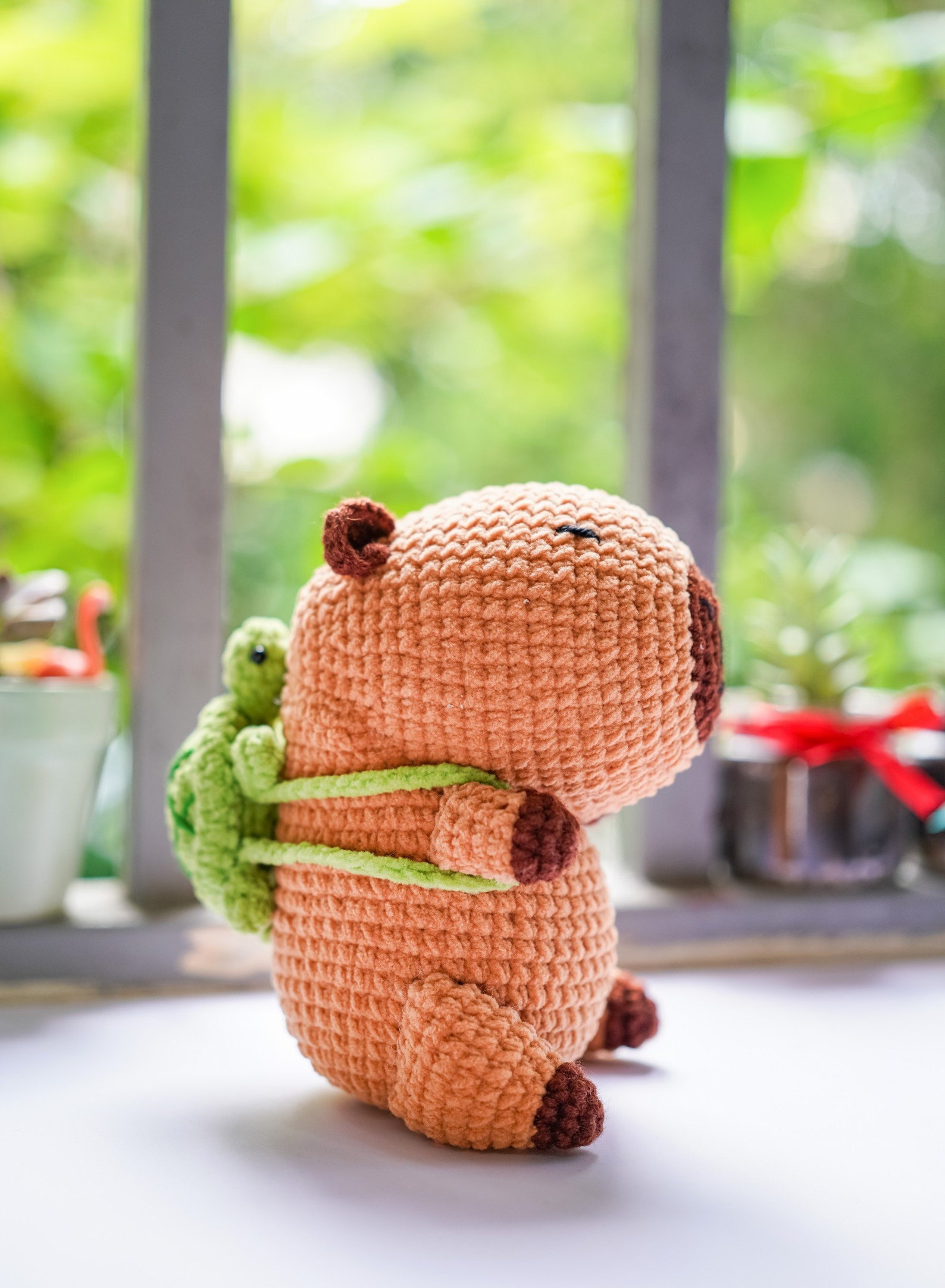 Capybara With Turtle Backpack Plushies Crochet Pattern, Tutorial PDF in ...