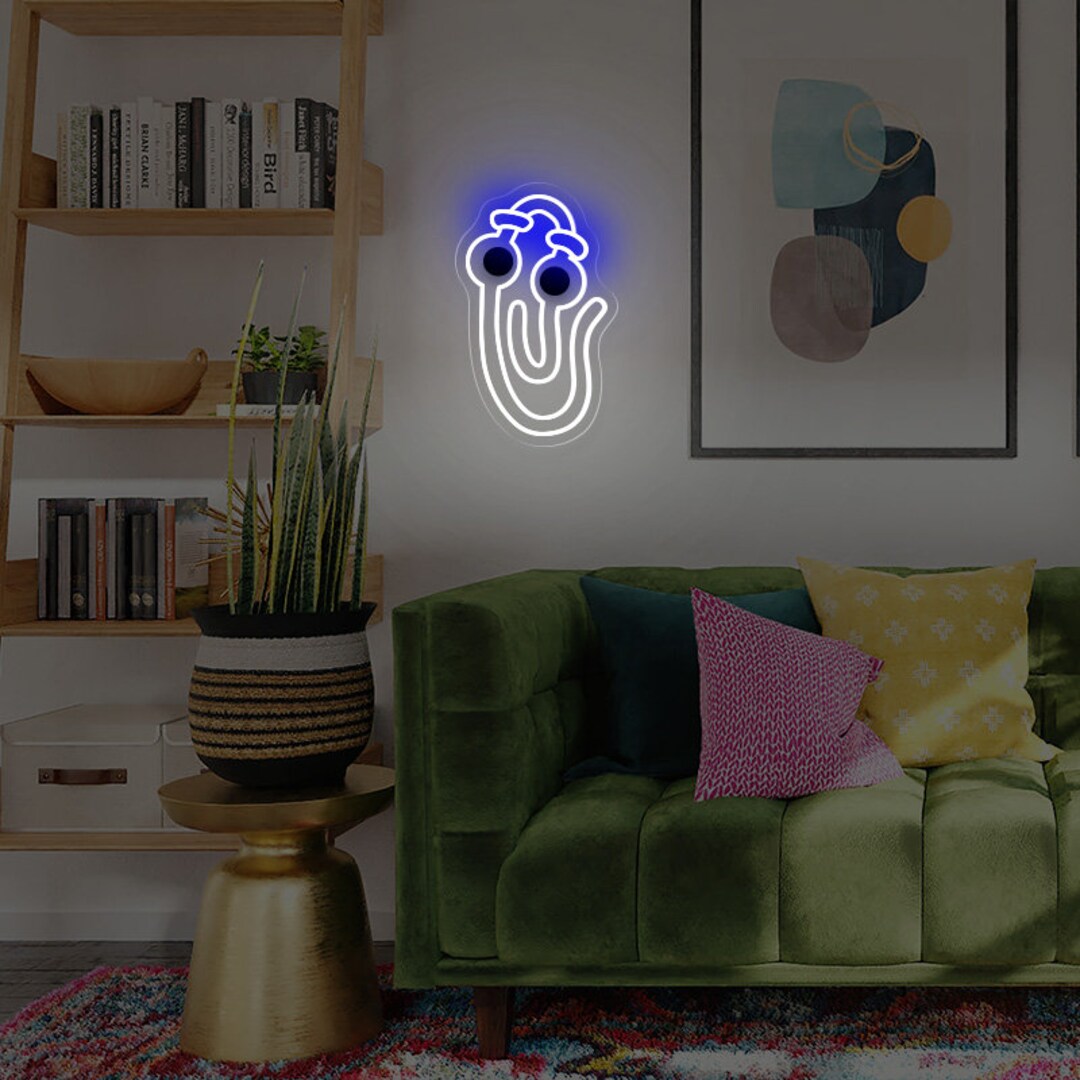 Paper Clip Neon Sign,bedroom Neon Sign,christmas Gift Ideas,kids Room ...