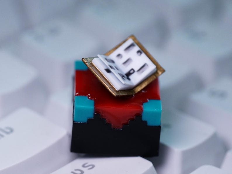 Enchanted Book Keycap, Minecraft-inspired Artisan Keycap for Cherry MX ...