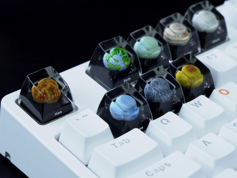 EARLY BIRD Earth Planet Keycaps, Solar System Keycap Set for Mechanical ...
