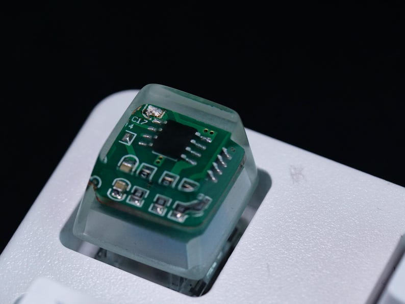 Green Circuit Board Chip Keycap Set, Artisan Keycap for MX Cherry ...