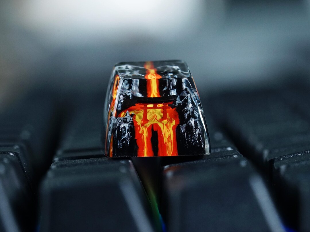 Volcano Torii Keycap, Handcrafted Japanese Keycap, Adorable Kawaii ...