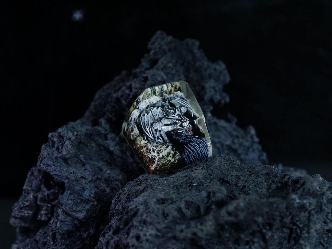 Stone Dragon Artisan Keycap, Handmade Resin Keycap for SA Profile ...