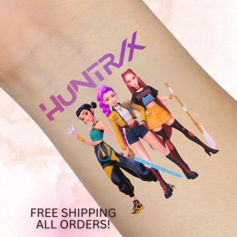 K-pop Demon Hunters Temporary Tattoos | Kids Birthday Party Favors - Etsy