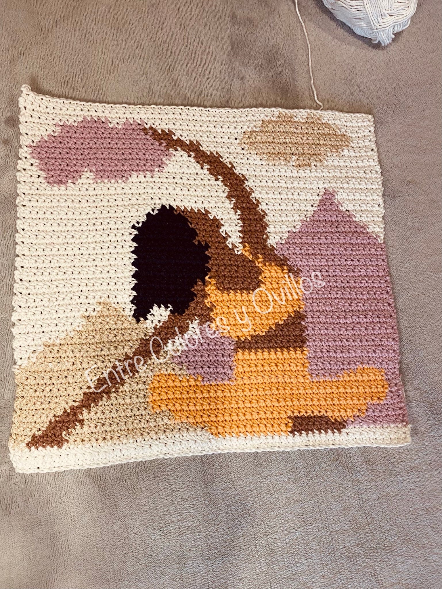 CROCHET PATTERN, Crochet Tapestry Pattern With a Girl Doing Yoga ...