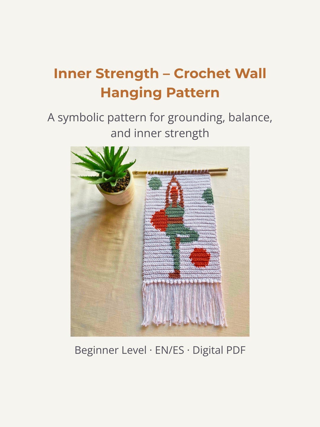 Crochet Intarsia Pattern · Yoga Girl ·tapestry PDF · Mindfulness Wall ...