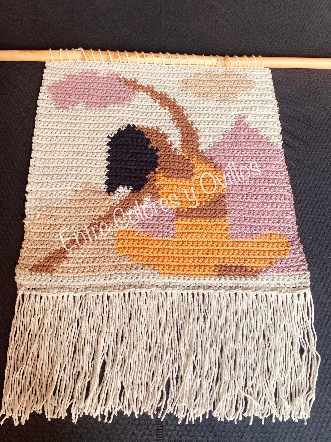 CROCHET PATTERN, Crochet Tapestry Pattern With a Girl Doing Yoga ...