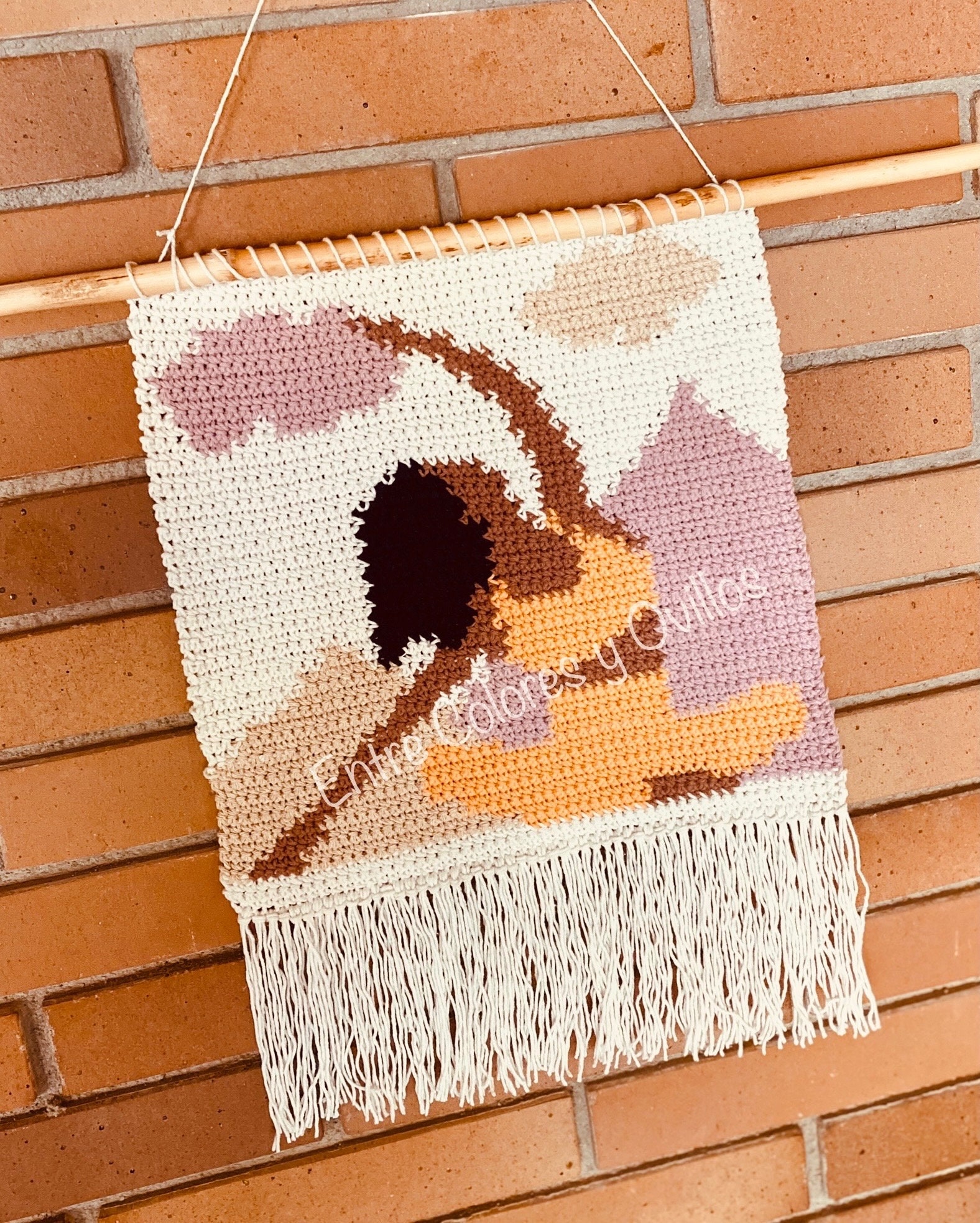 CROCHET PATTERN, Crochet Tapestry Pattern With a Girl Doing Yoga ...