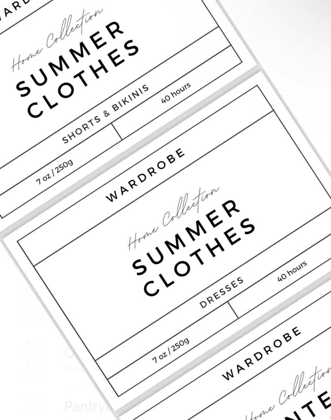 Wardrobe Storage Box Labels | Custom Labels Available | Winter Storage ...