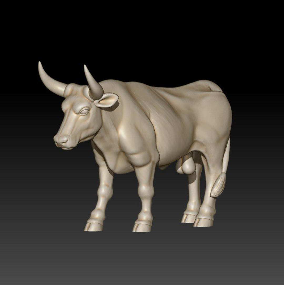 Bull, 3D STL Model for CNC Router, 3d Printing, Stl Files, 3D Model ...