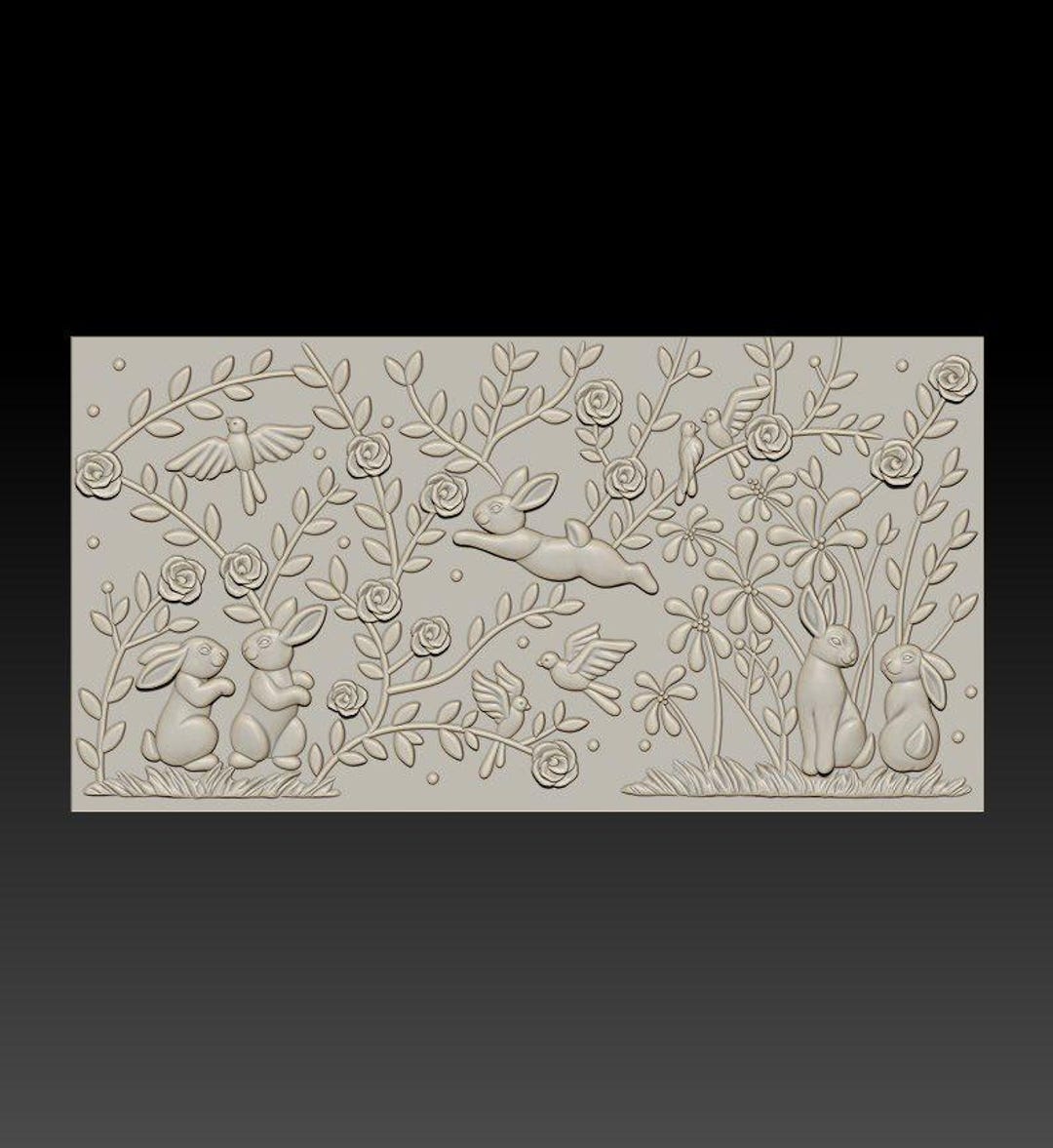 Rabbits 3D Model STL File, CNC File, 3d Cnc Model, Cnc Router Files ...