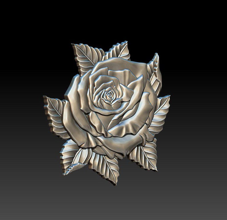 Rose Flower, 3D Model STL File, 3d Print Files, CNC File, 3d Cnc Model ...