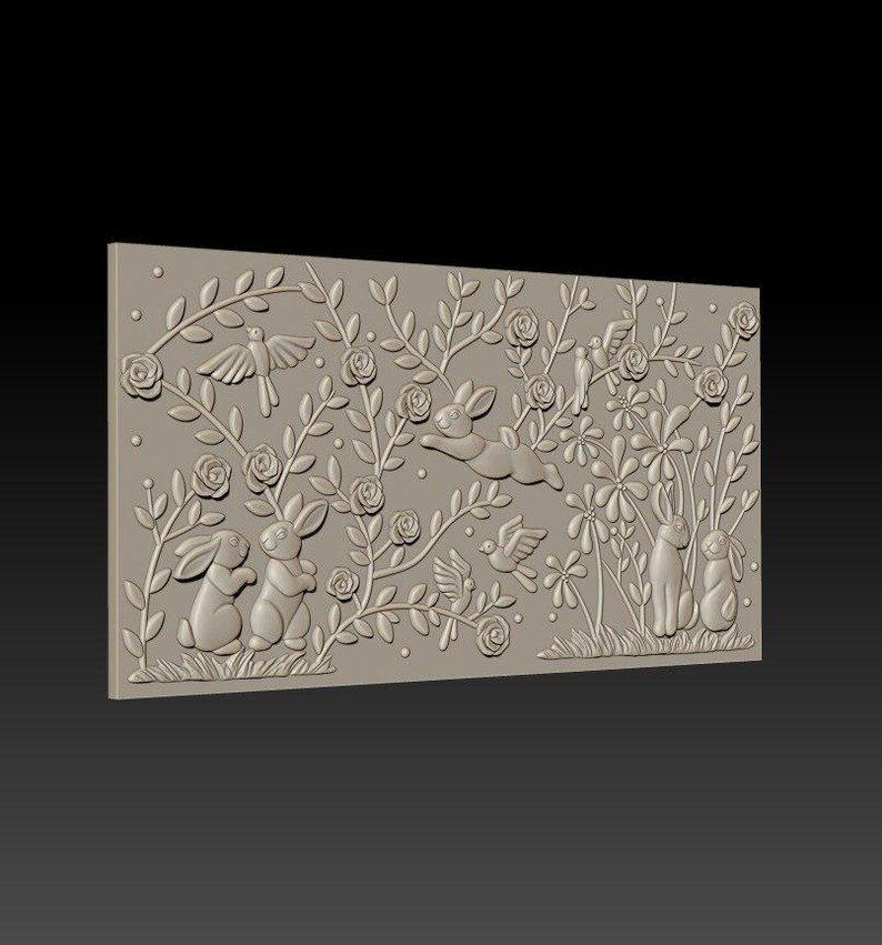 Rabbits 3D Model STL File, CNC File, 3d Cnc Model, Cnc Router Files ...