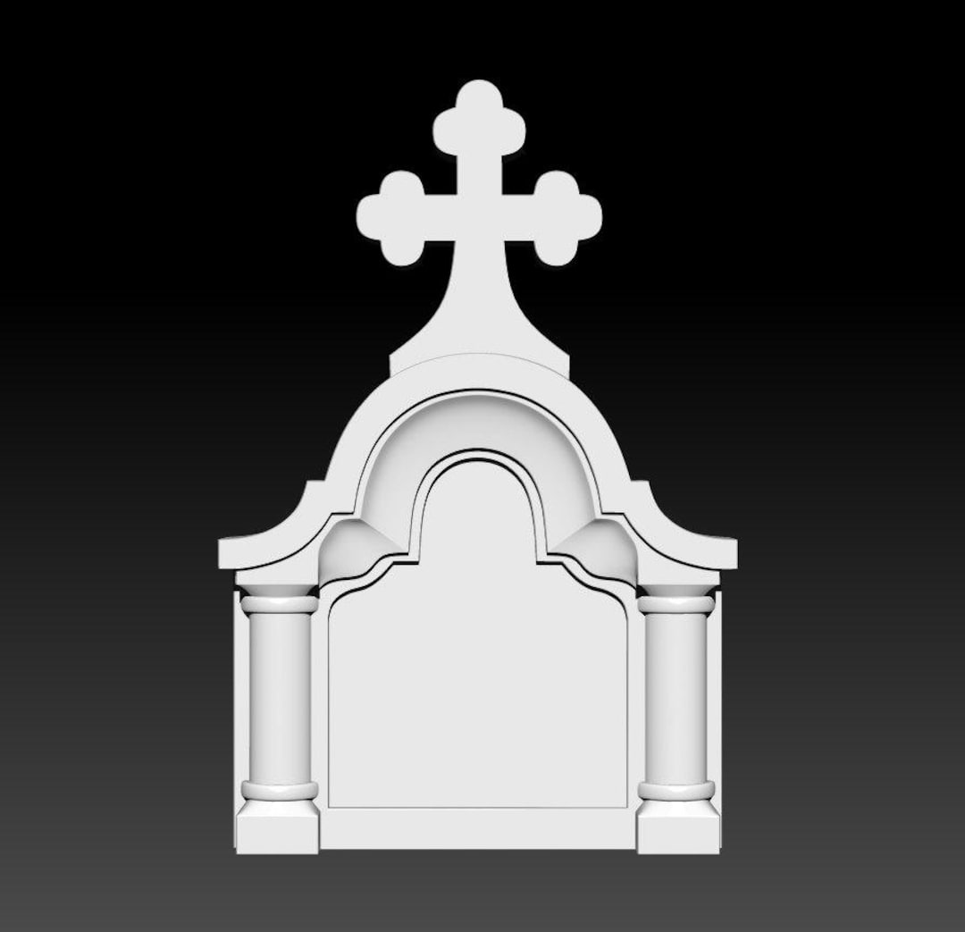 Tombstone Arch D STL Model for CNC Router, Headstone Stl Files, 3D ...