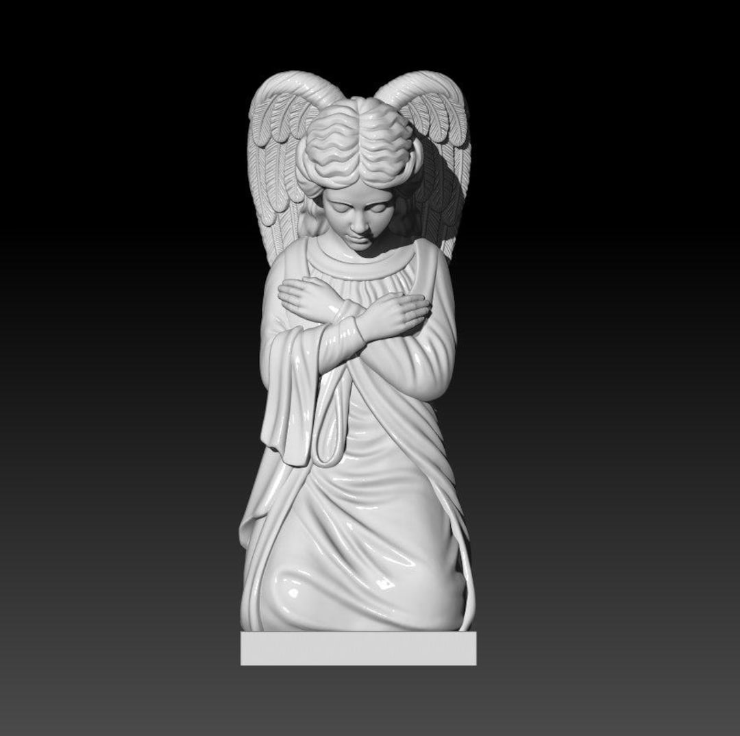 Angel Statue, 3D STL Model for CNC Router, 3d Print Files, Engraver ...