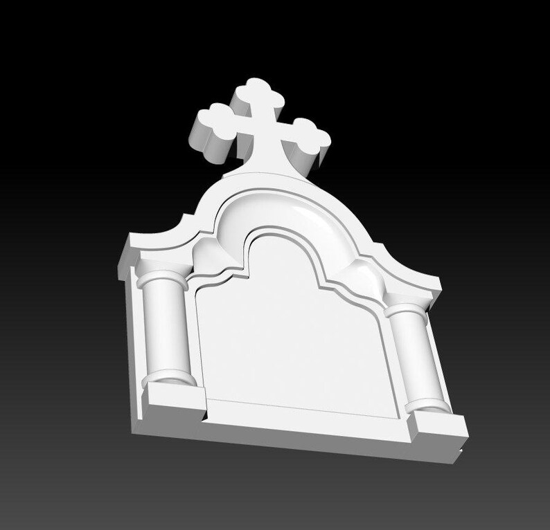Tombstone Arch D STL Model for CNC Router, Headstone Stl Files, 3D ...