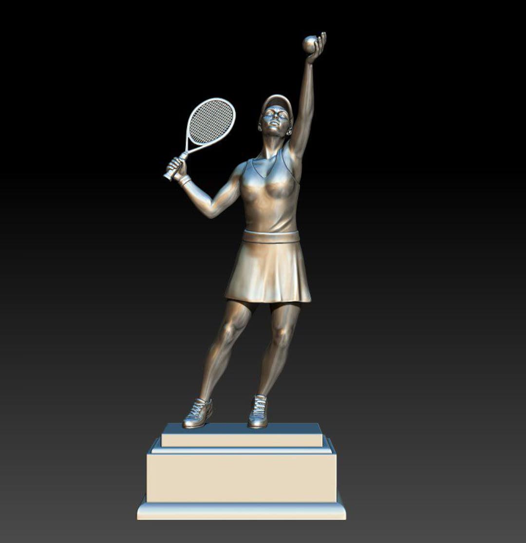 Sport Woman Tennis Player 3D MODEL STL File for 3D Printing - Etsy