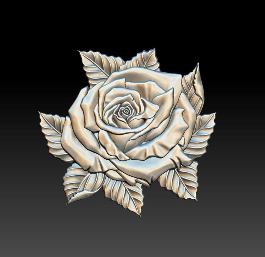 Rose Flower, 3D Model STL File, 3d Print Files, CNC File, 3d Cnc Model ...