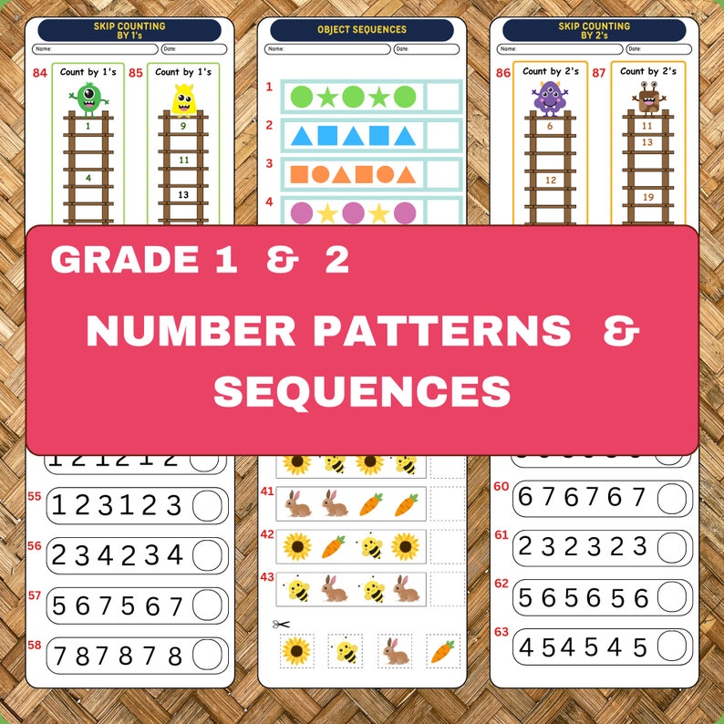 Math Printable Worksheets Number Patterns, Sequences, Skip Counting ...