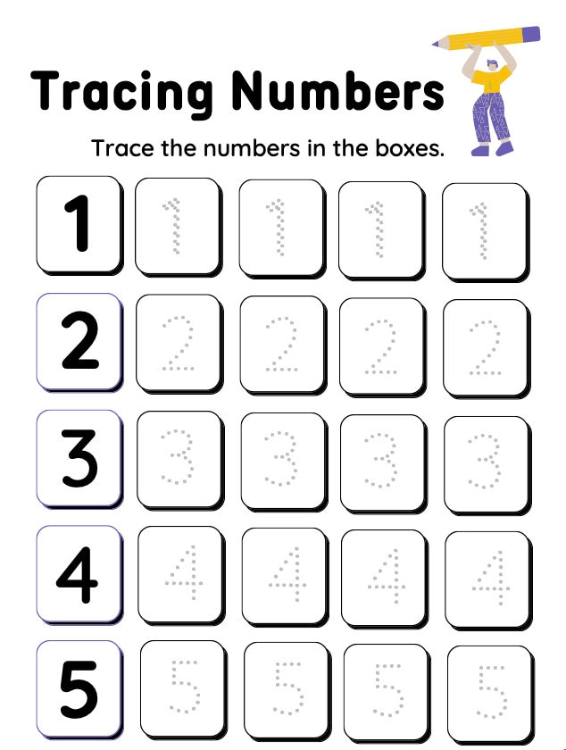 Printable Alphabets and Numbers Tracing Worksheets Pre-k and ...