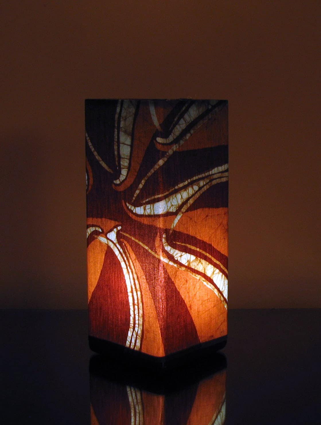 Batik Accent Lamp (cocoa Vortex) - Etsy