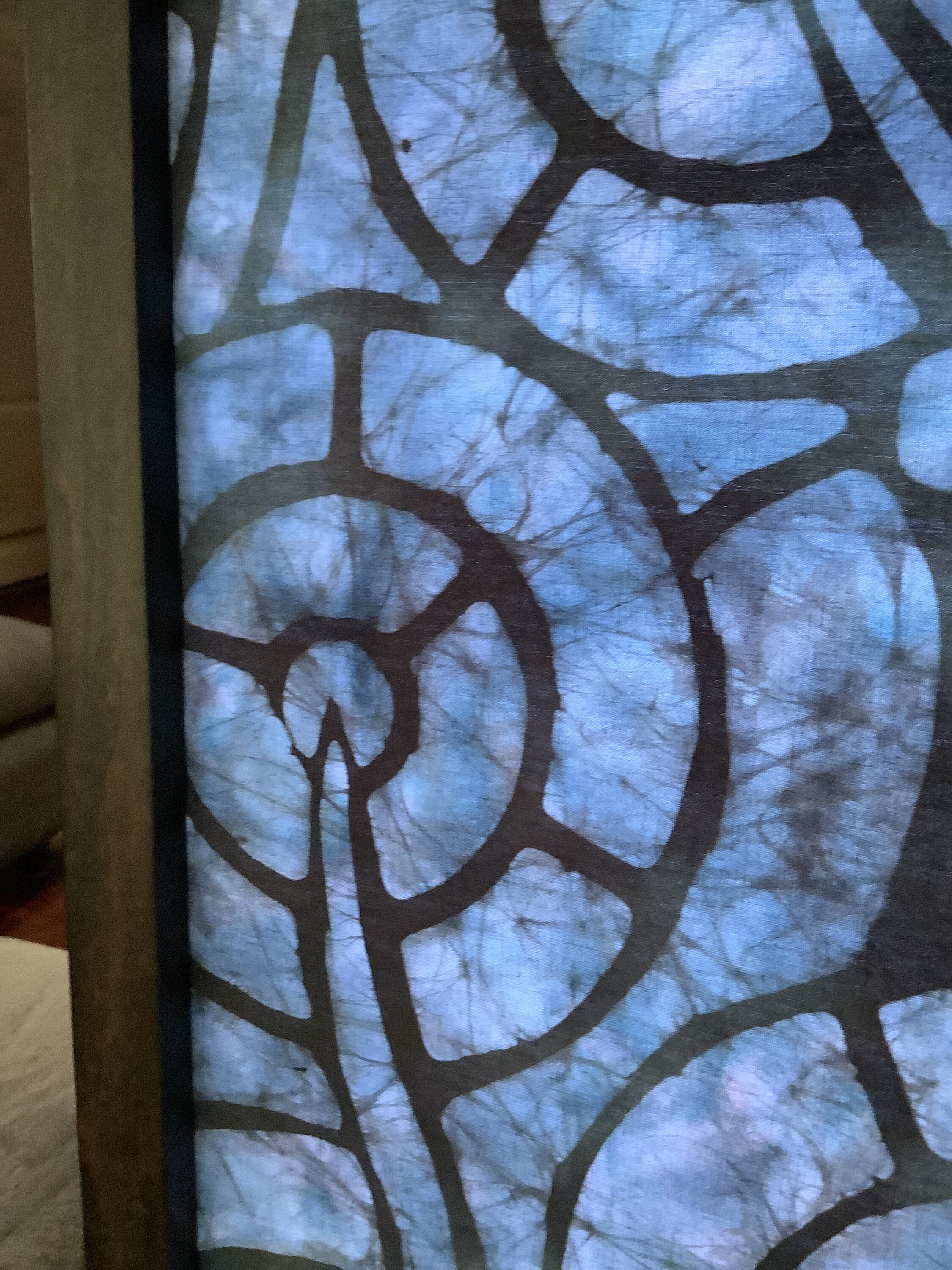 Batik Lamp With Wood Frame and LED Color Changing Lights. - Etsy