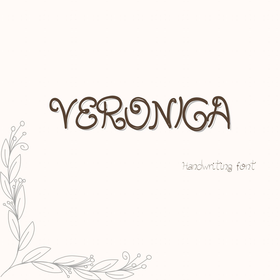 Veronica Font, Handwritten Font, Handwriting Font, Planner Font, Canvas ...