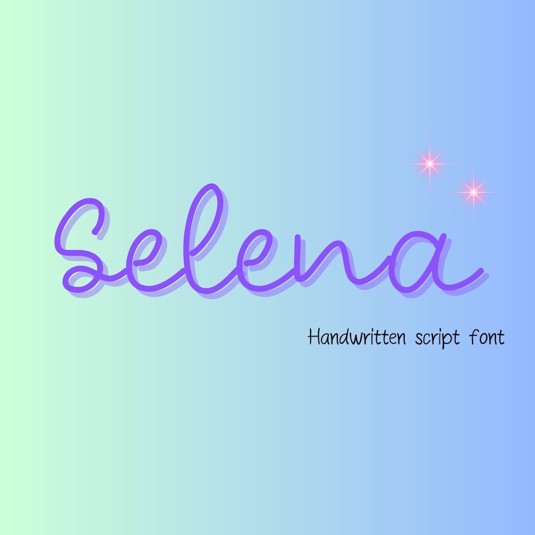 Selena Font Handwritten Script Font, Cricut Fonts, Calligraphy, Modern ...