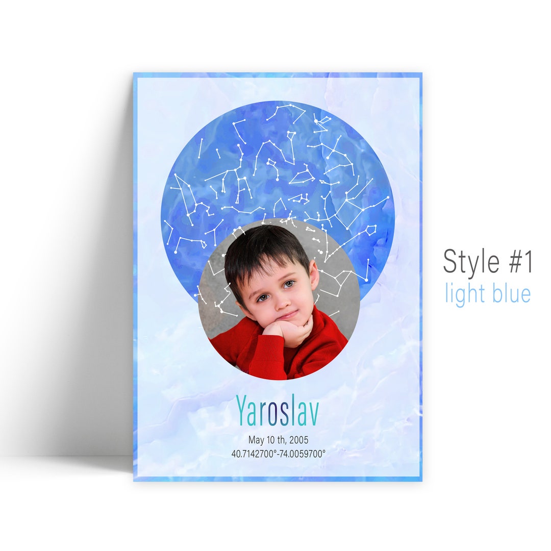 CUSTOM Star Map Digital Download, Star Map Birth Gift, Custom Zodiac ...