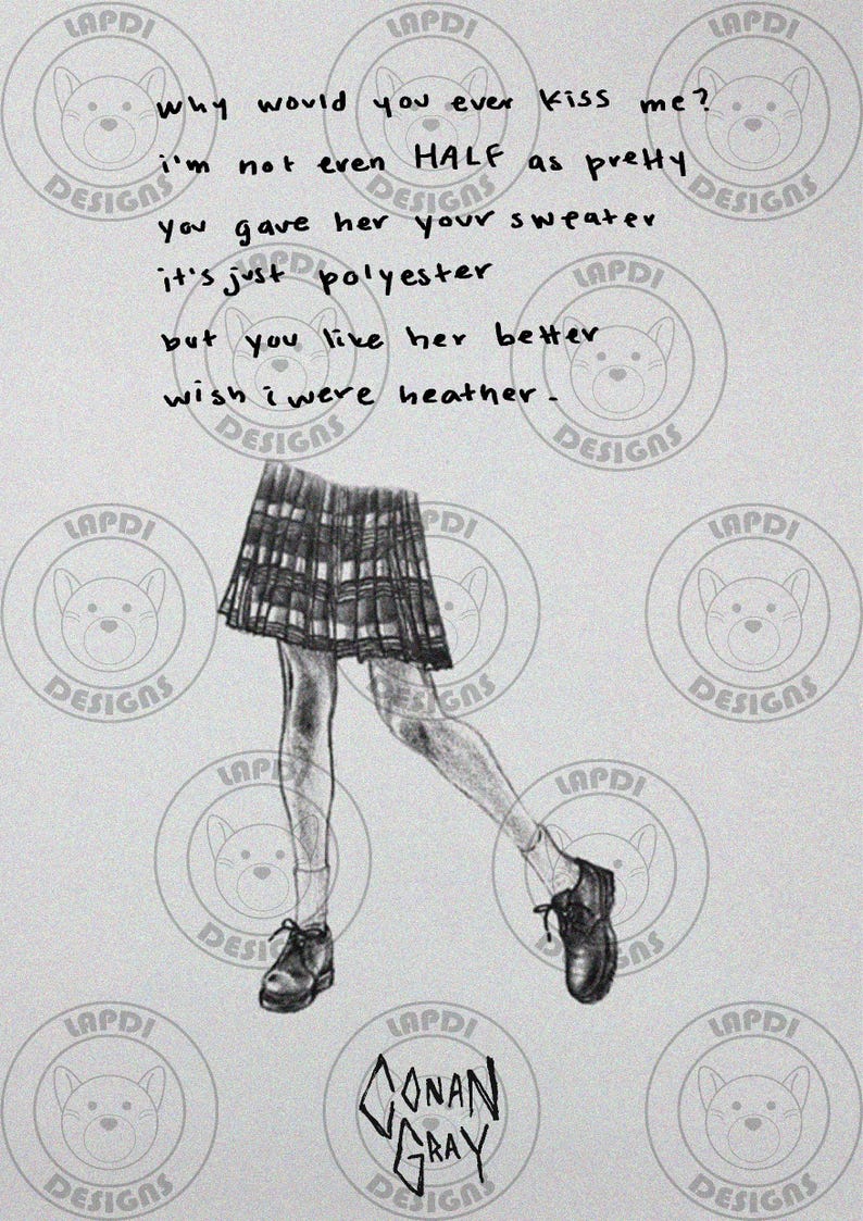 Conan Gray "heather" Poster Digital Download - Etsy