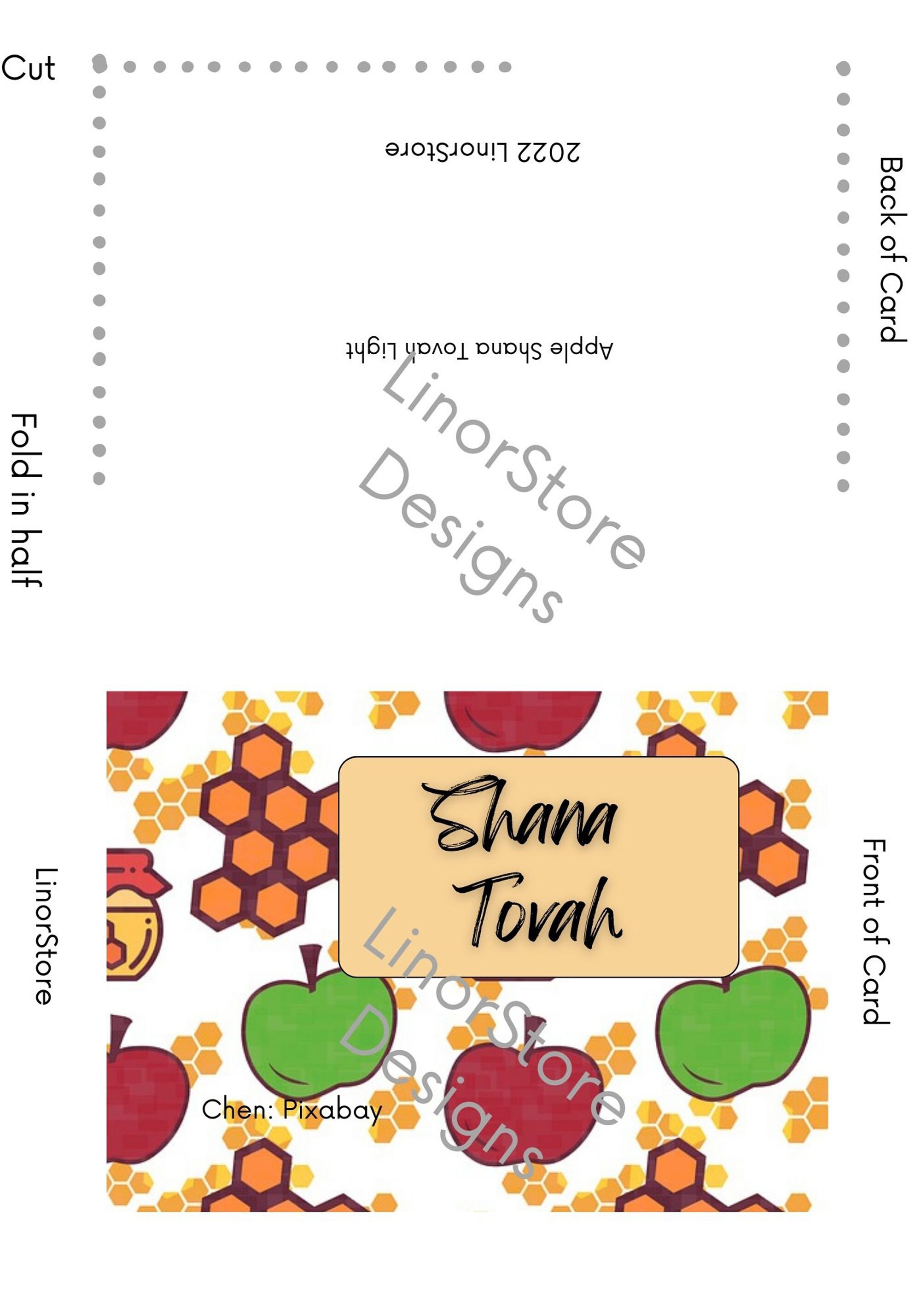 Printable Greeting Cards, Digital Greeting Cards, Jewish New Year ...